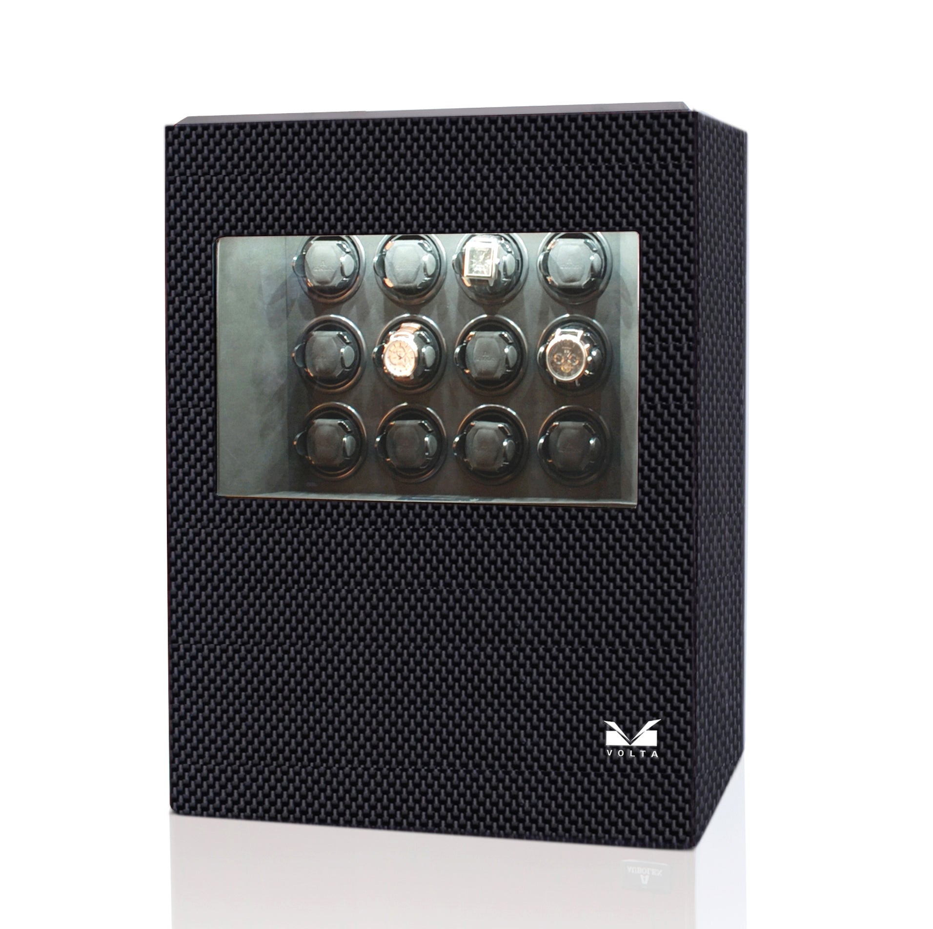 Volta 12 Watch Winder Box With Auto Rise Function (Carbon Fiber ...